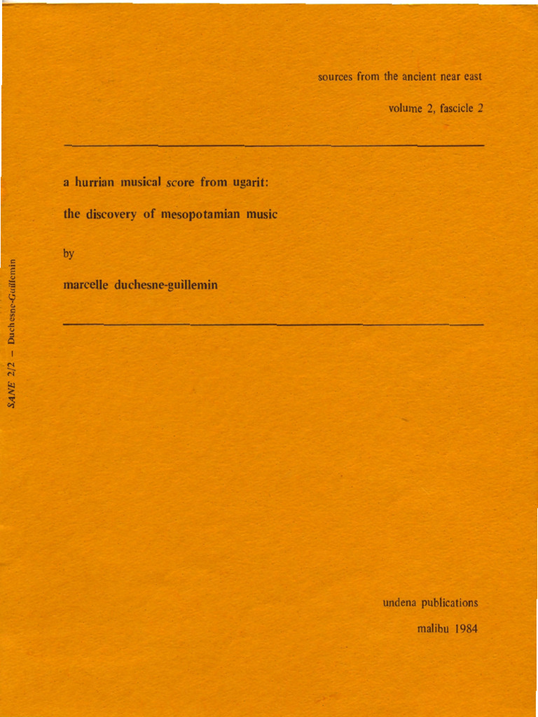 Hurrian Musical Score from Ugarit | PDF | Pitch (Music) | Elements Of Music