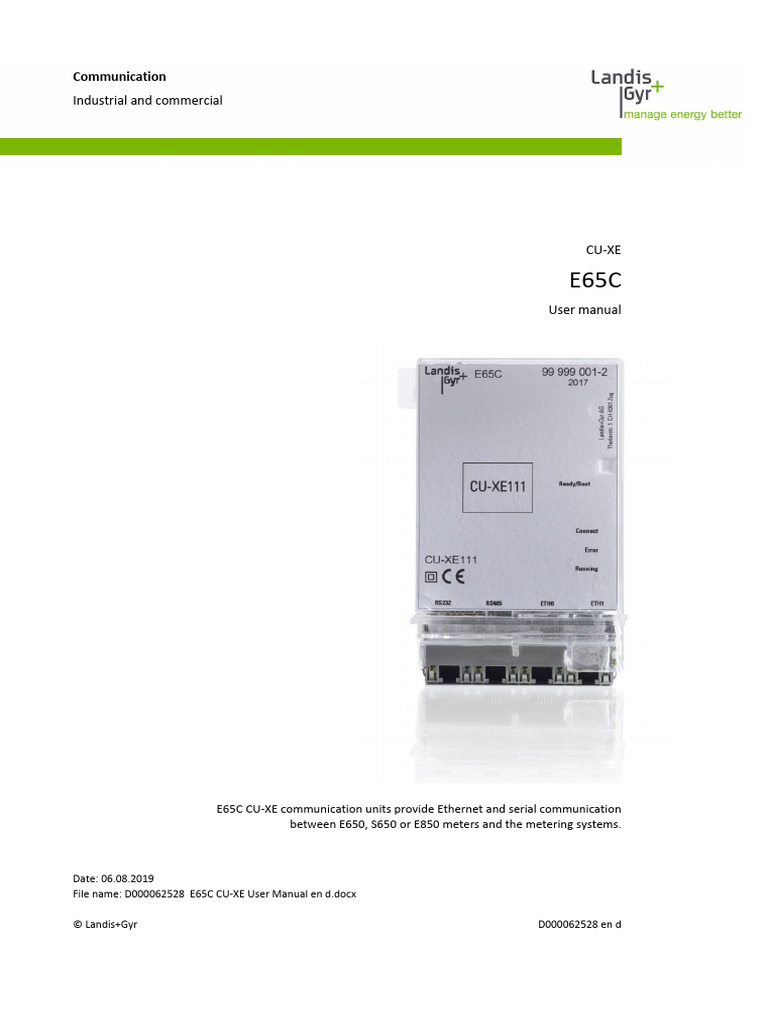 D000062528 E65C CU-XE User Manual en D | PDF | Ip Address | Port ...