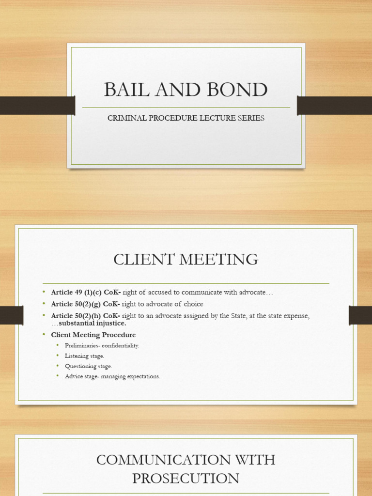 Bail & Bond | PDF | Bail | Surety