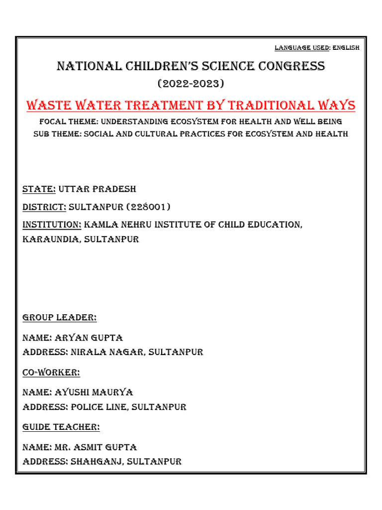 NCSC Waste Water F 2022 | PDF | Sewage Treatment | Water Pollution