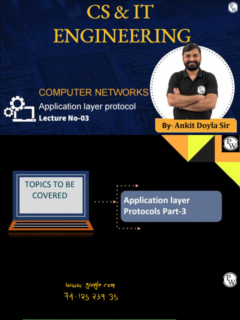 Application Layer Protocol 03 Class Notes Pdf