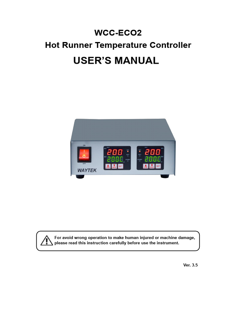 WCC-ECO2 USER'S Manual V3.0 | PDF | Control Theory | Fuse (Electrical)