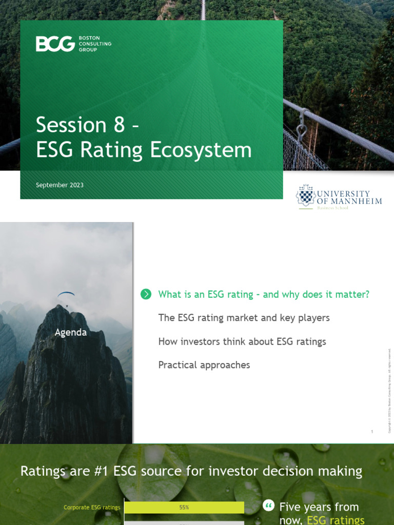 Lecture 8 Esg Rating Ecosystem Pdf Data Investing