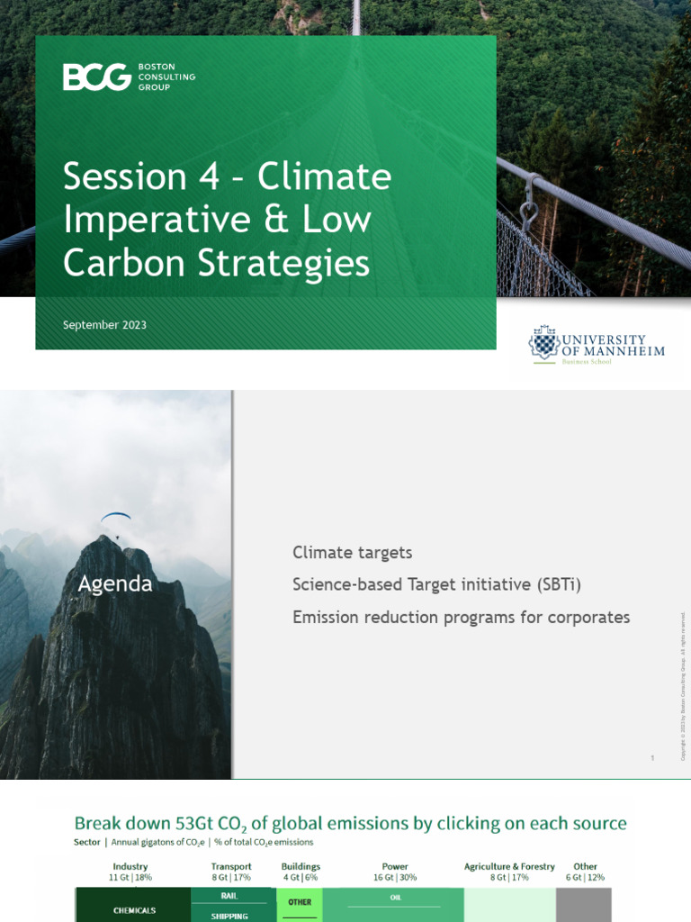 Lecture 4 - Climate Imperative + Low Carbon | PDF | Climate Change ...