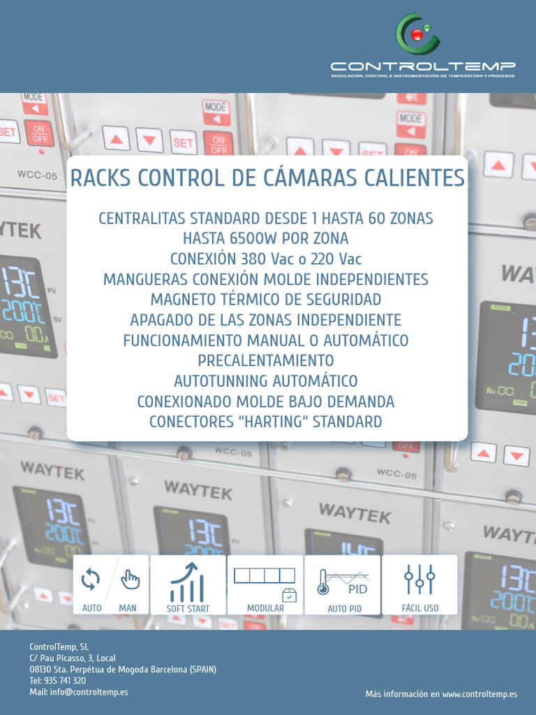 Folleto Rack Waytek Wcc-05 Controltemp - Final | PDF | Fusible (Eléctrico) | Relé