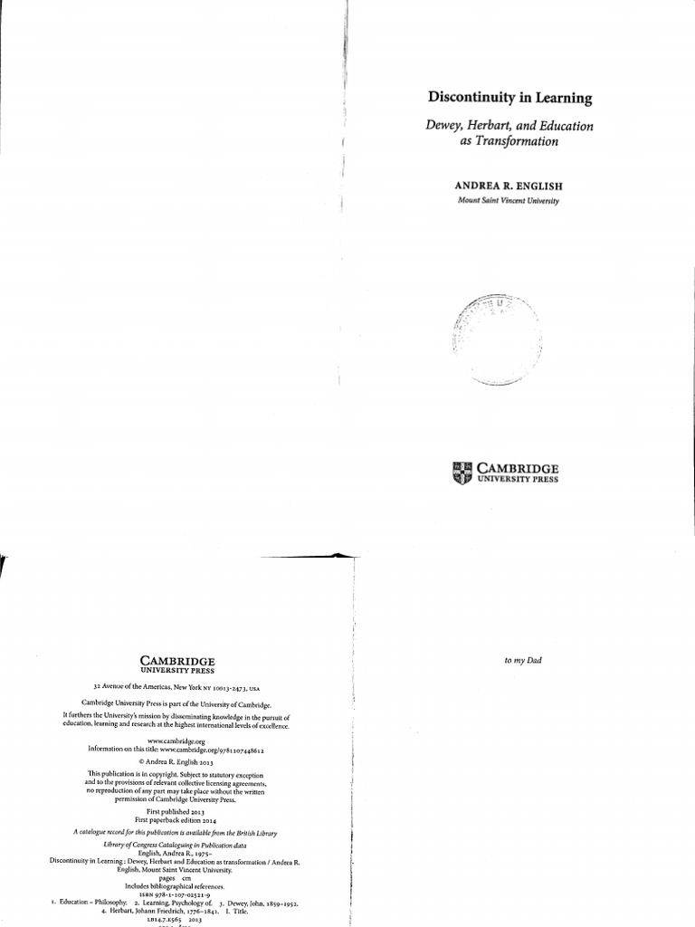 English-Discontinuity in Learning | PDF