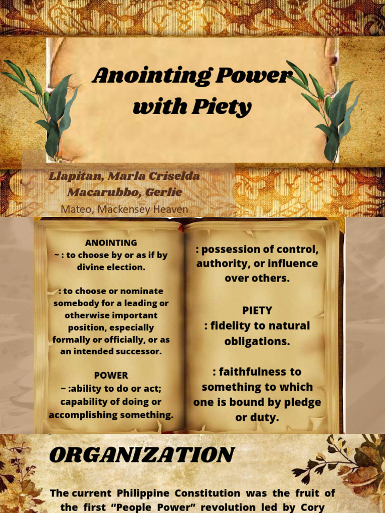 Anointing Power With Piety | PDF | Corazon Aquino | Constitution