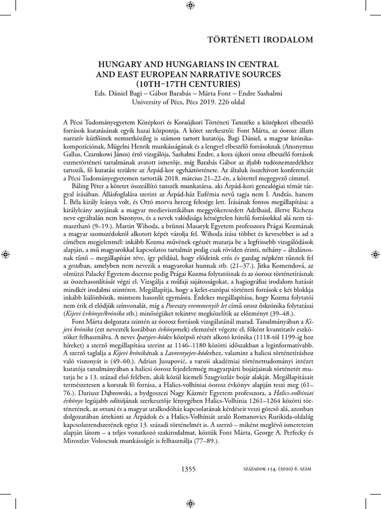 Thoroczkay G., Hungary and Hungarians (Rec.) | PDF