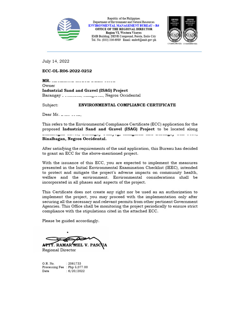 03 Ecc Approved Sample Blanks Pdf Pdf Natural Environment