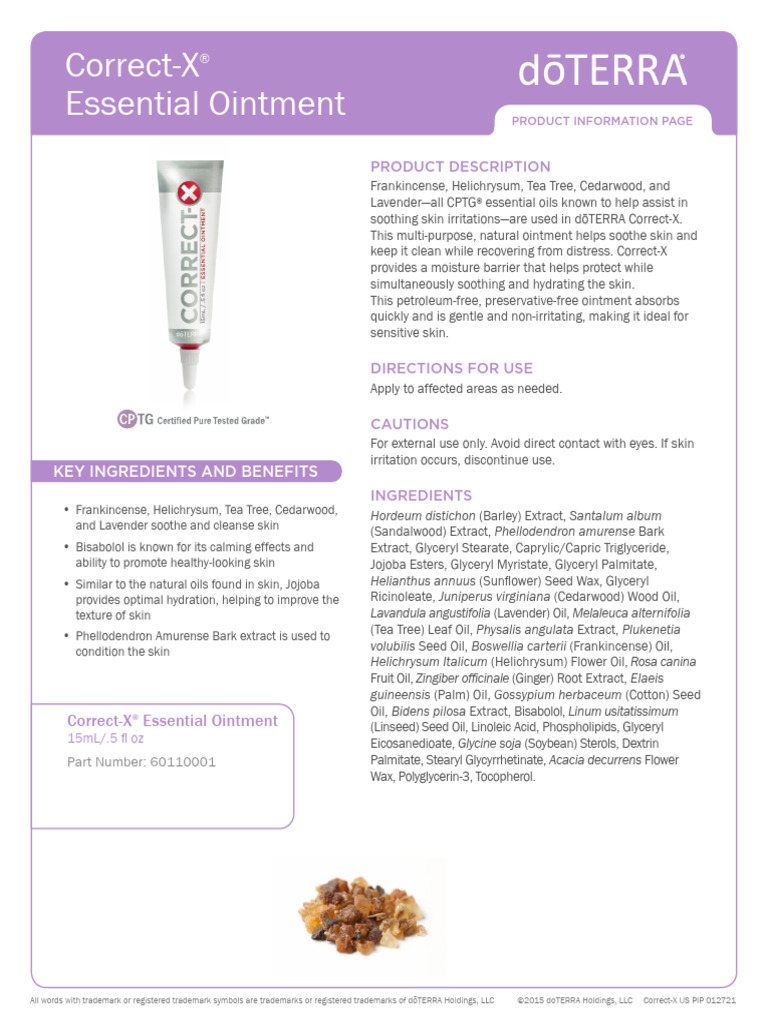 Doterra Correct X | PDF | Lavandula | Botany