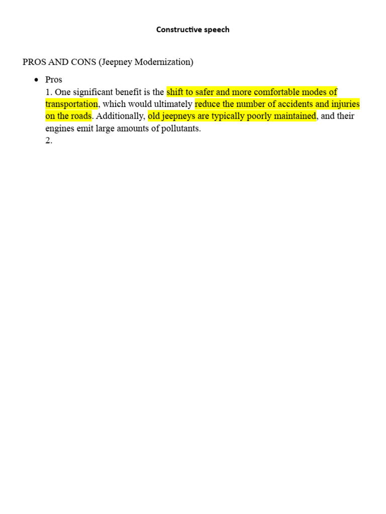 Constructive Speech | PDF