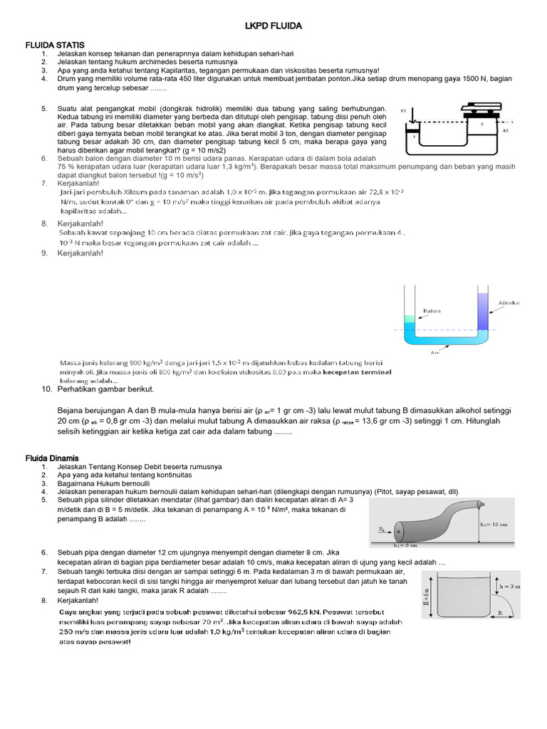 LKPD Fluida | PDF | Perjalanan | Griya & Taman