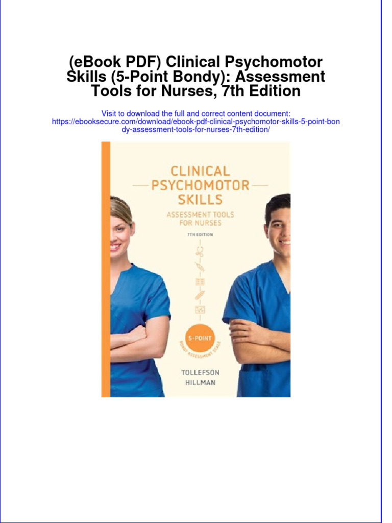 Ebook PDF Clinical Psychomotor Skills 5 Point Bondy Assessment Tools For Nurses 7th Edition PDF ...