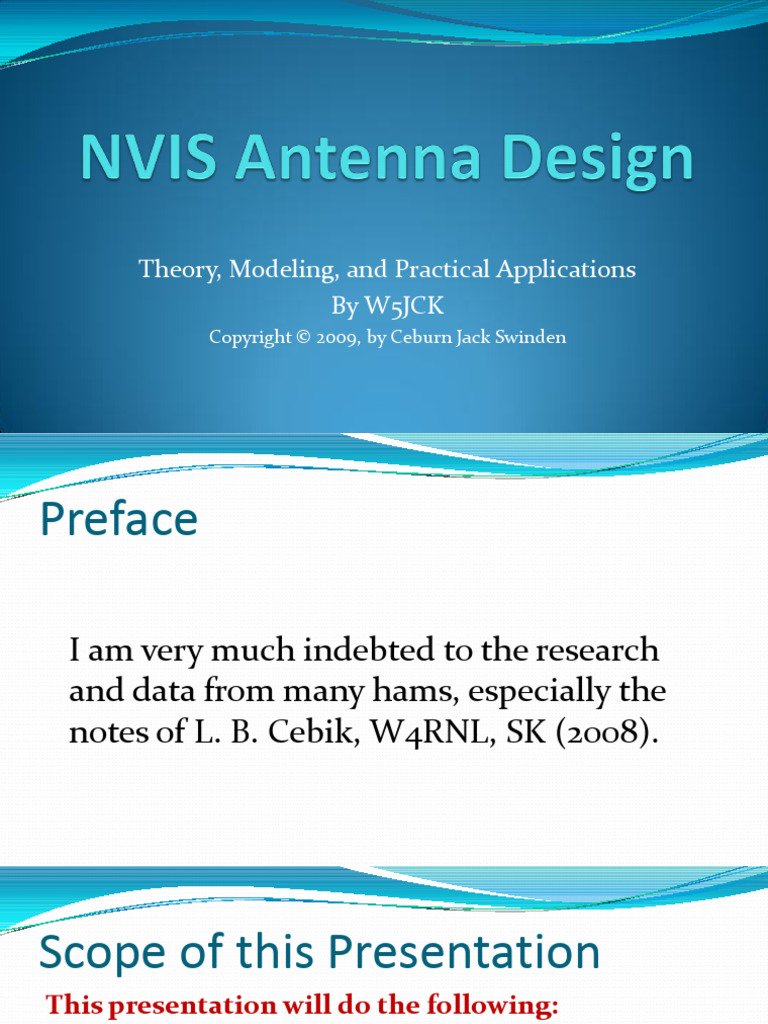 NVIS-Antenna-Presentation - W5JCK | PDF | Ionosphere | Antenna (Radio)