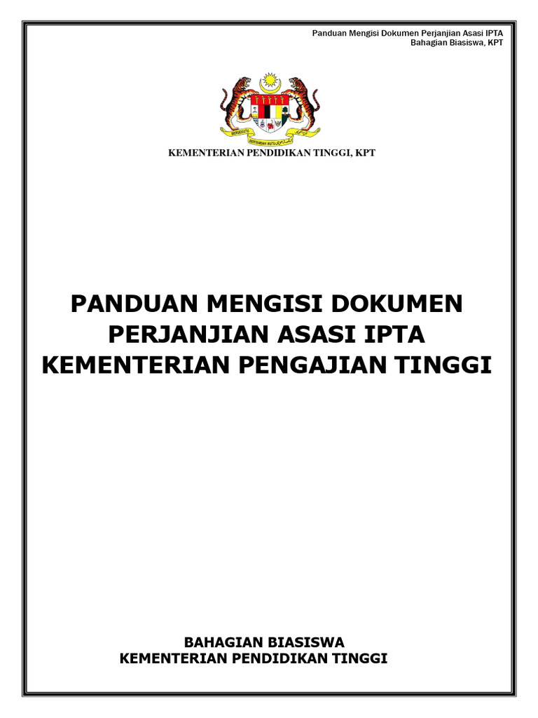 Panduan Mengisi Dokumen Perjanjian Bantuan Kewangan Asasi | PDF Panduan Mengisi Dokumen Perjanjian Bantuan Kewangan Asasi | PDF