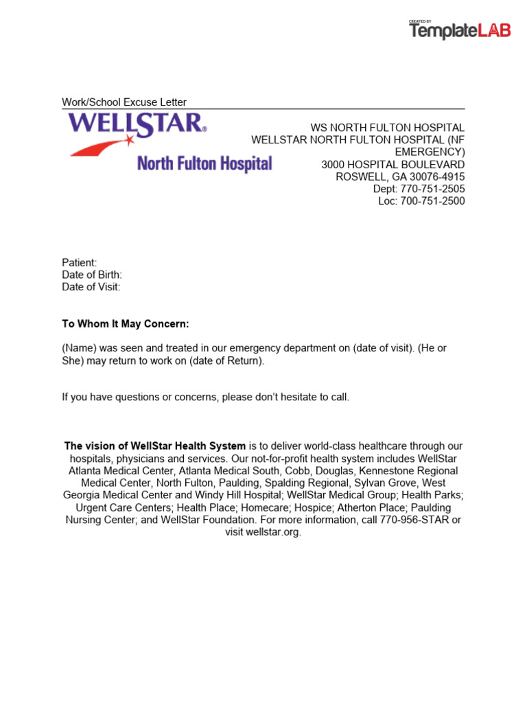 Doctor Note Template V15 | PDF