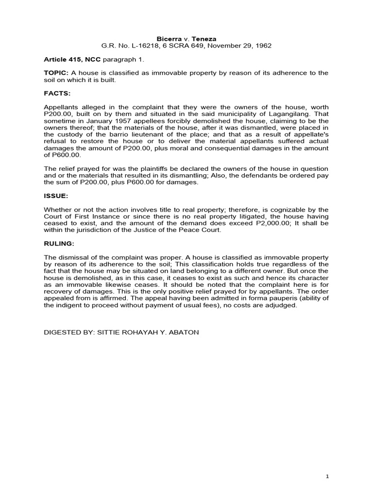 Final Conso Cases For Final Printing Waiting For Title Page and Table of Contents | PDF ...