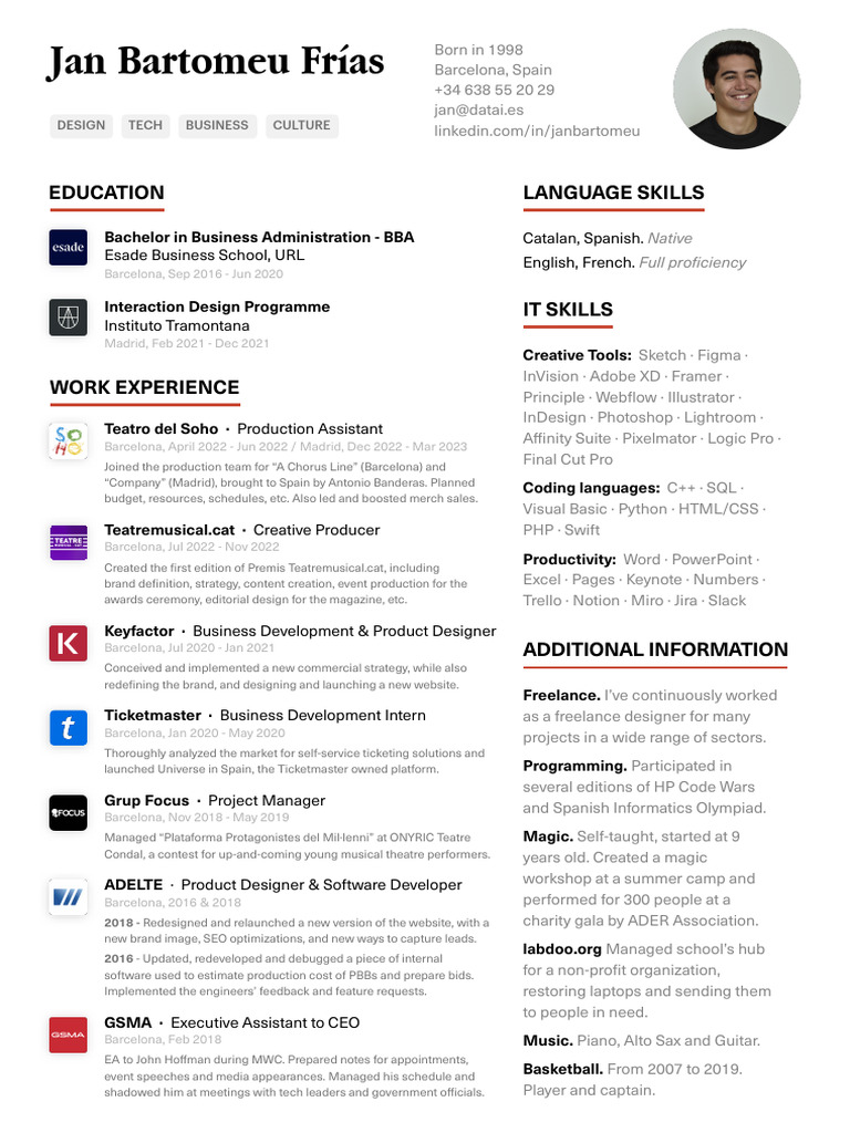 CV Jan Bartomeu Frias | PDF