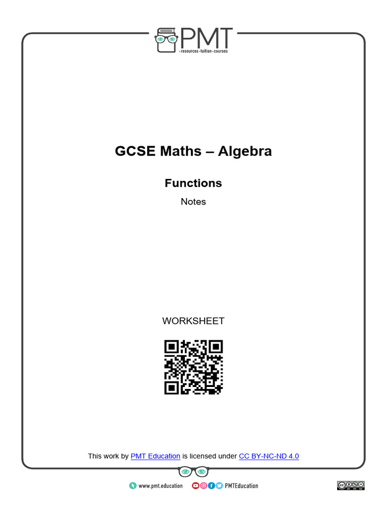 Functions Notes | PDF | Function (Mathematics) | Algebra