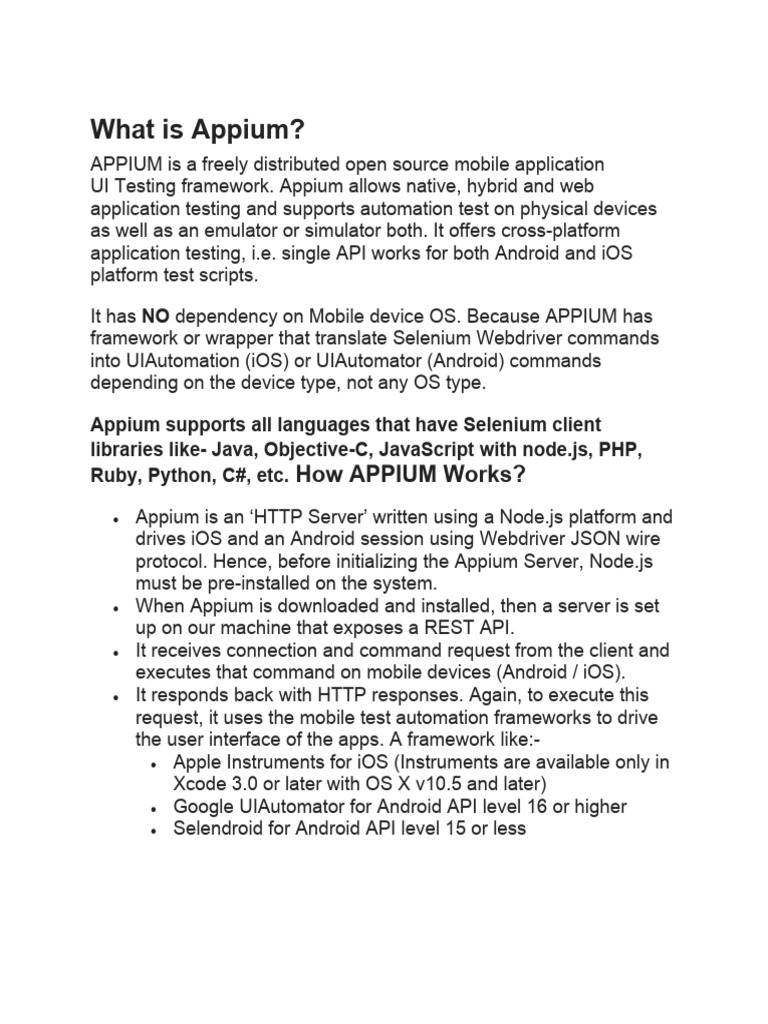 Appium | PDF