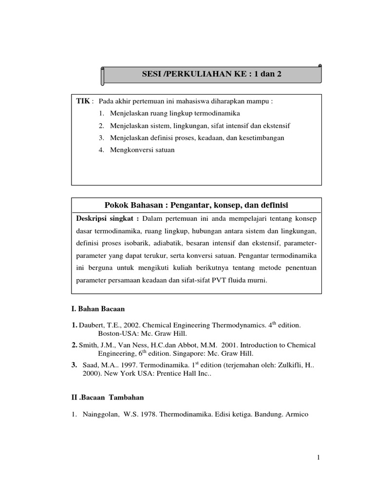 2023 Bahan Ajar Termodinamika II | PDF