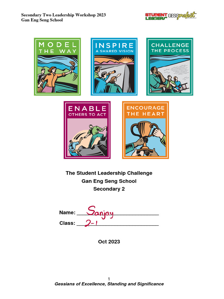 Sec 2 Leadership Workshop (Booklet) | PDF | Leadership | Cognitive Science