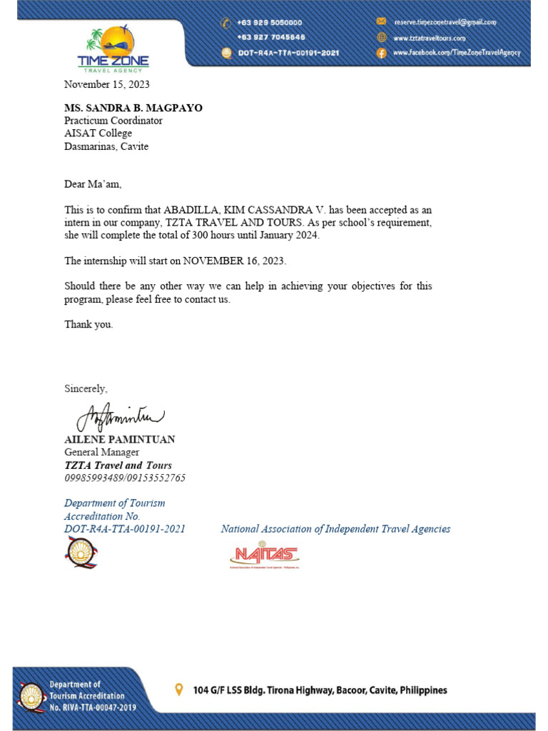 Acceptance Letter Kim | PDF