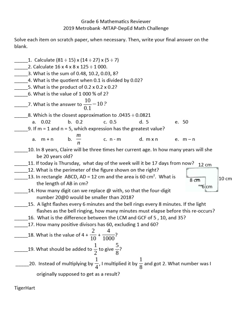 Math Reviewer 2023 | PDF | Number Theory | Elementary Mathematics