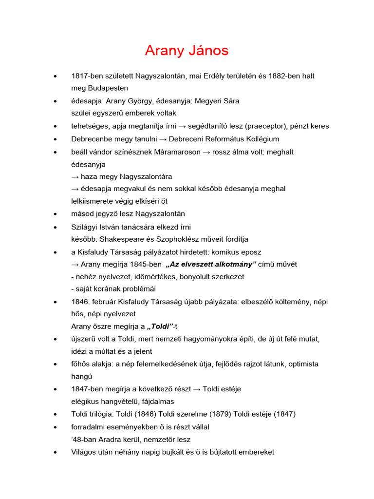 Arany János | PDF