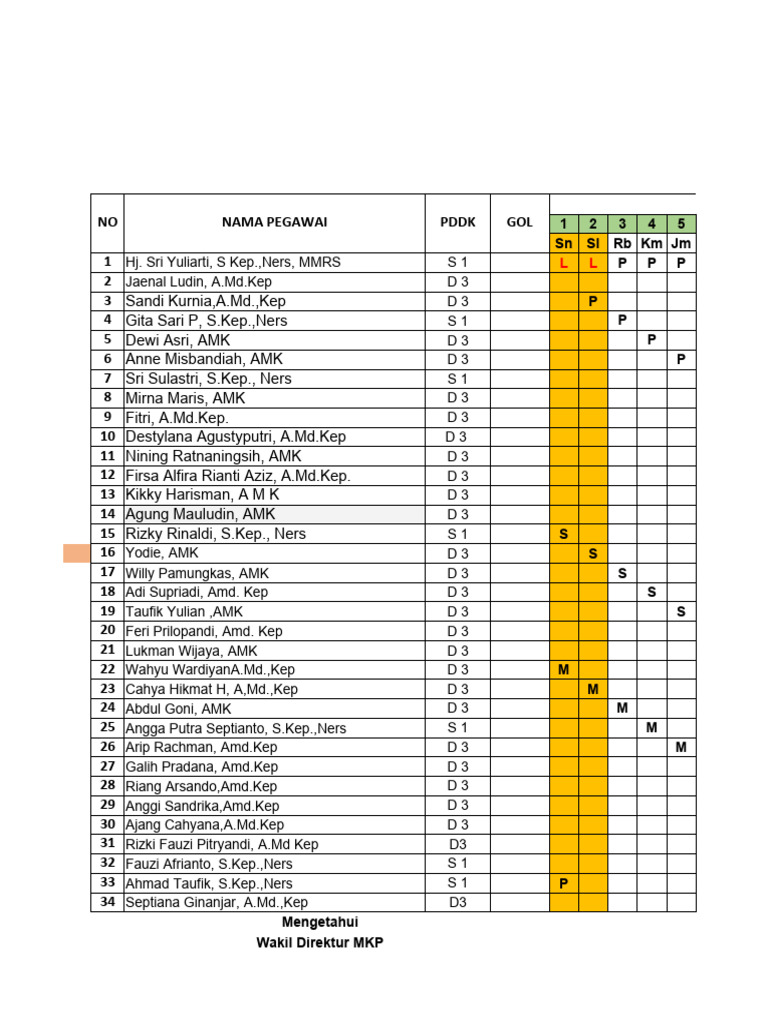 JADWAL DINAS WALAGRI 2024yu | PDF