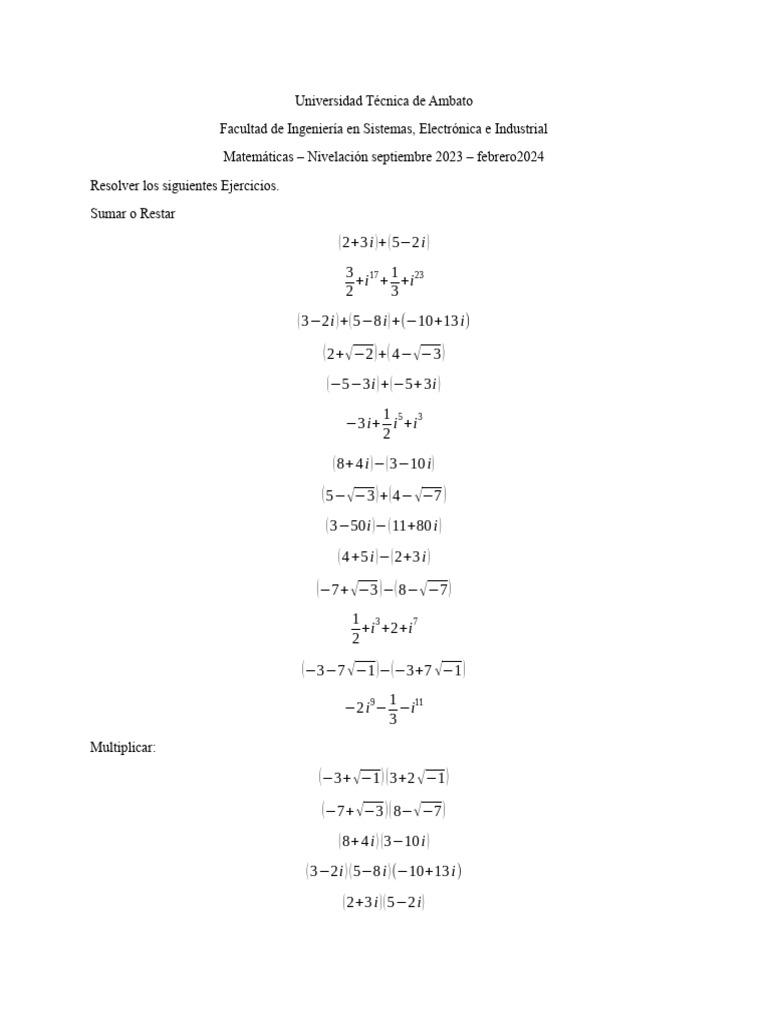 Matematica Tarea Final | PDF