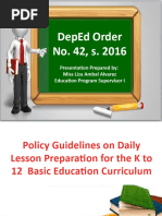 DepEd Order No. 42, s. 2016 Guidelines | PDF | Lesson Plan | Teachers