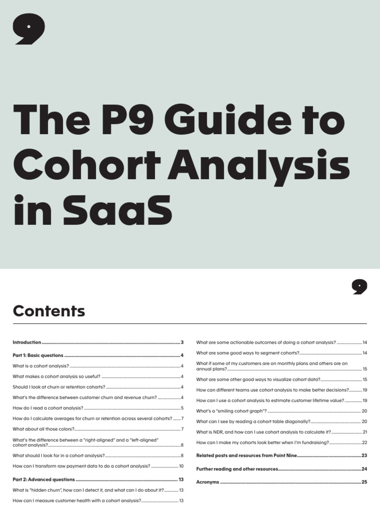 Guide To Cohort Analysis | PDF | Business Intelligence | Business Economics
