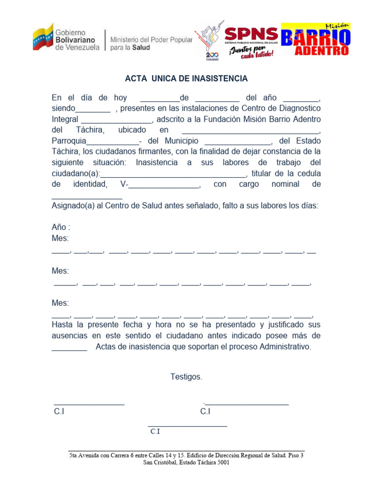 Modelo de Actas 202444 | PDF