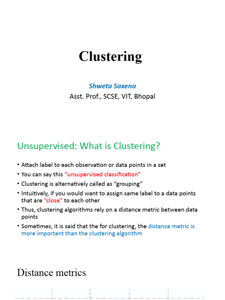 Clustering Unit 3 Pdf Principal Component Analysis Eigenvalues And Eigenvectors 4788