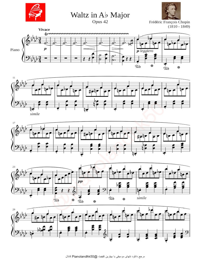 Waltz Opus 42 in A Major | PDF