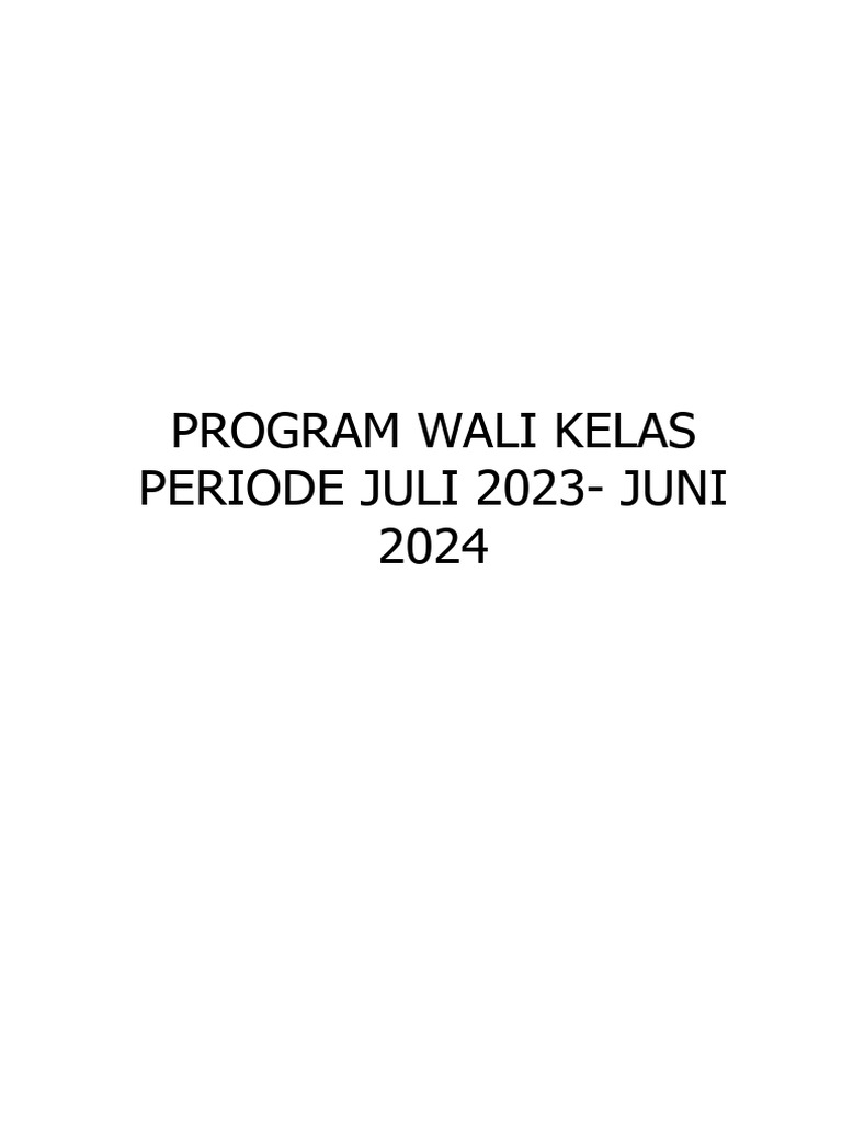 SK & Program Kerja Walas Ai Anita 2023-2024-1 | PDF | Karier & Perkembangan