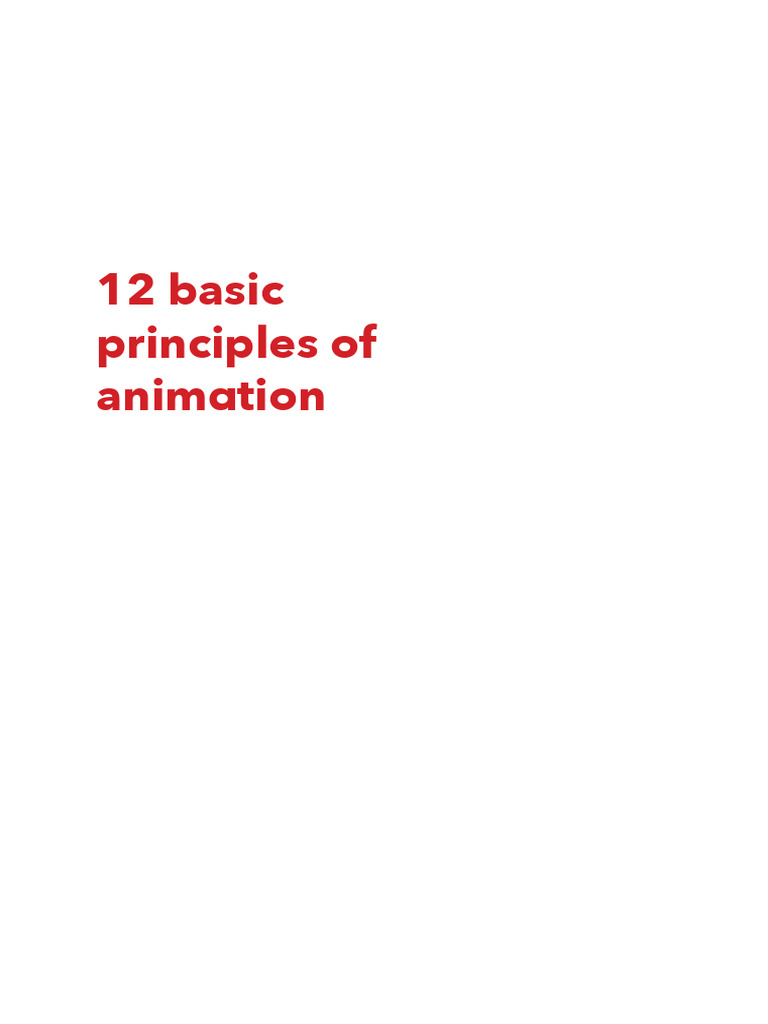 12 Principles of Animation Explained | PDF | Animation