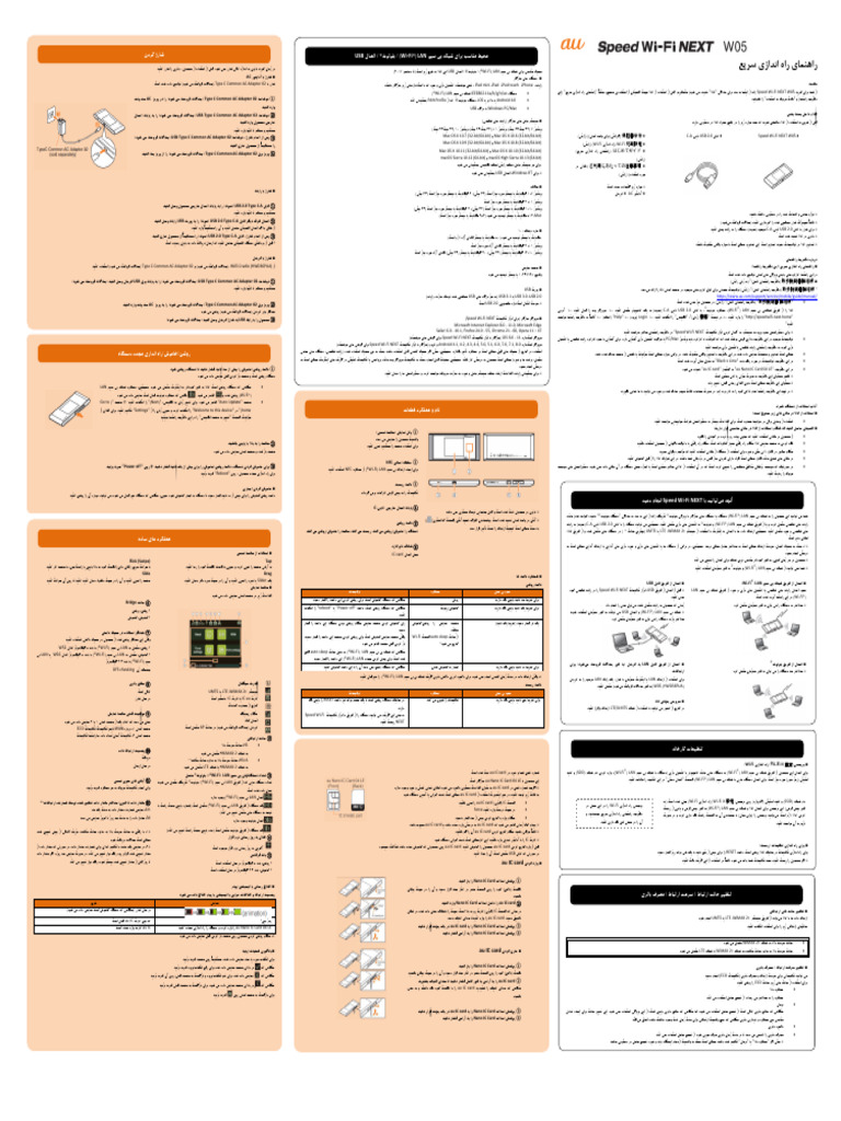 راهنمای راه اندازی سریع w05 | PDF
