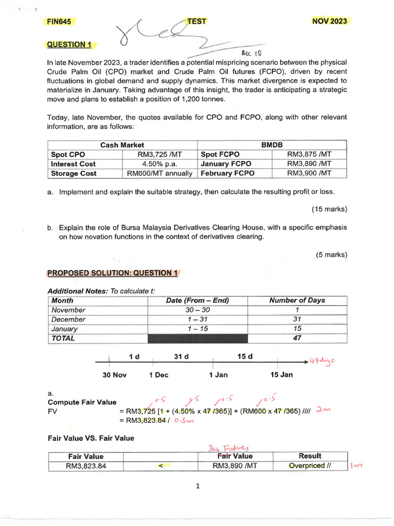 Question Fin645 | PDF