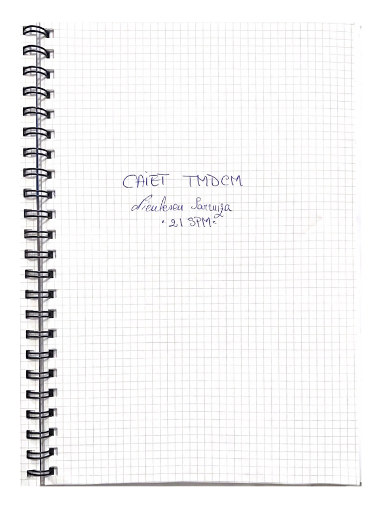 Caiet TMDCM | PDF