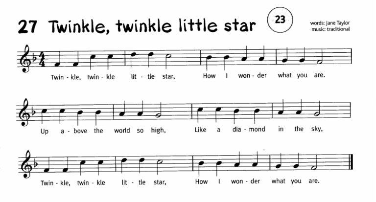 Twinkle, Twinkle Little Star | PDF