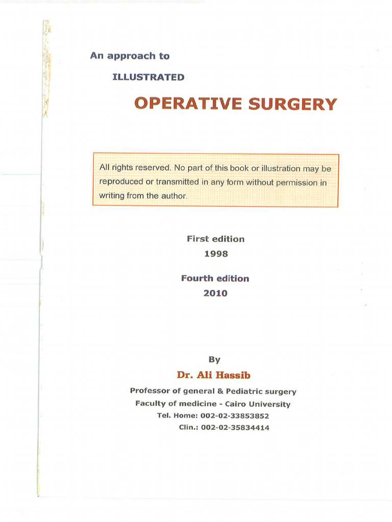 Prof - Dr.ali Hasib Operative | PDF