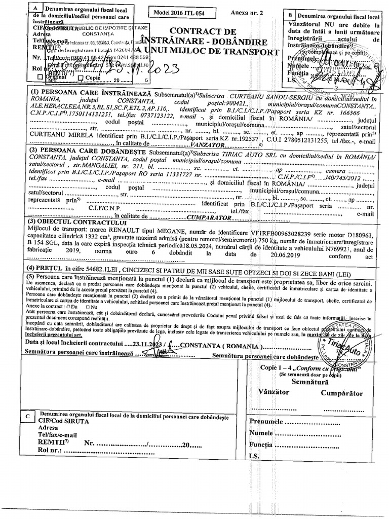 Contract Dobandire Semnat | PDF