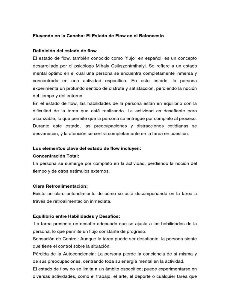Ebook El Estado de Flow | PDF | Experiencia | Las emociones