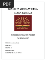 AC Generator Project Class12 | PDF | Electromagnetic Induction ...