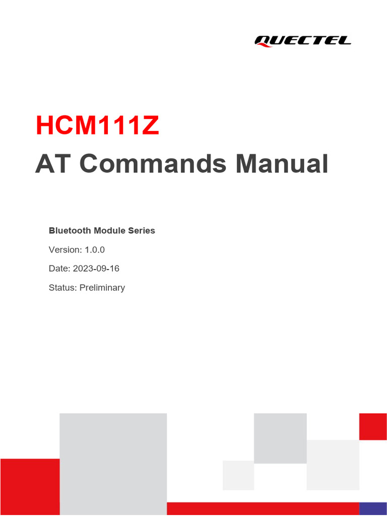 Quectel HCM111Z AT Commands Manual V1.0.0 Preliminary 20230916 | PDF | Parameter (Computer ...