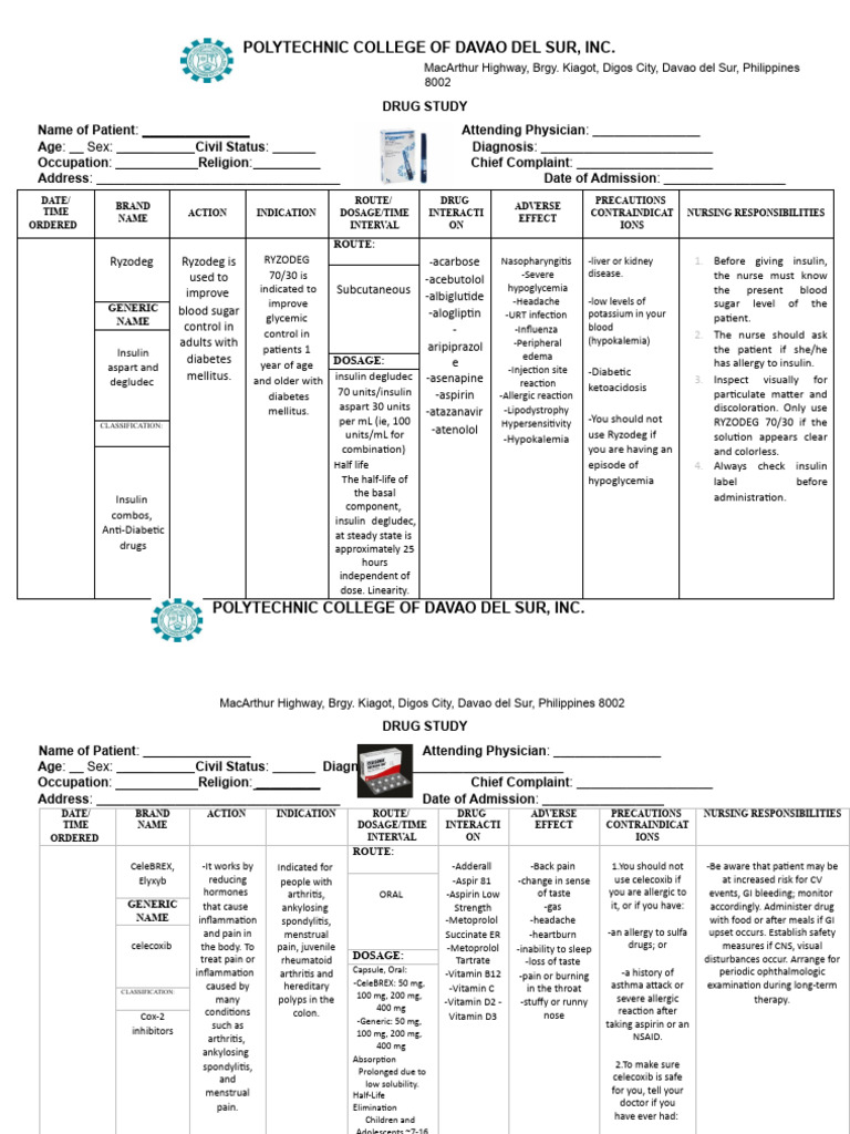 drug-study-Ryzodeg-and-Celcoxib SPMC | PDF