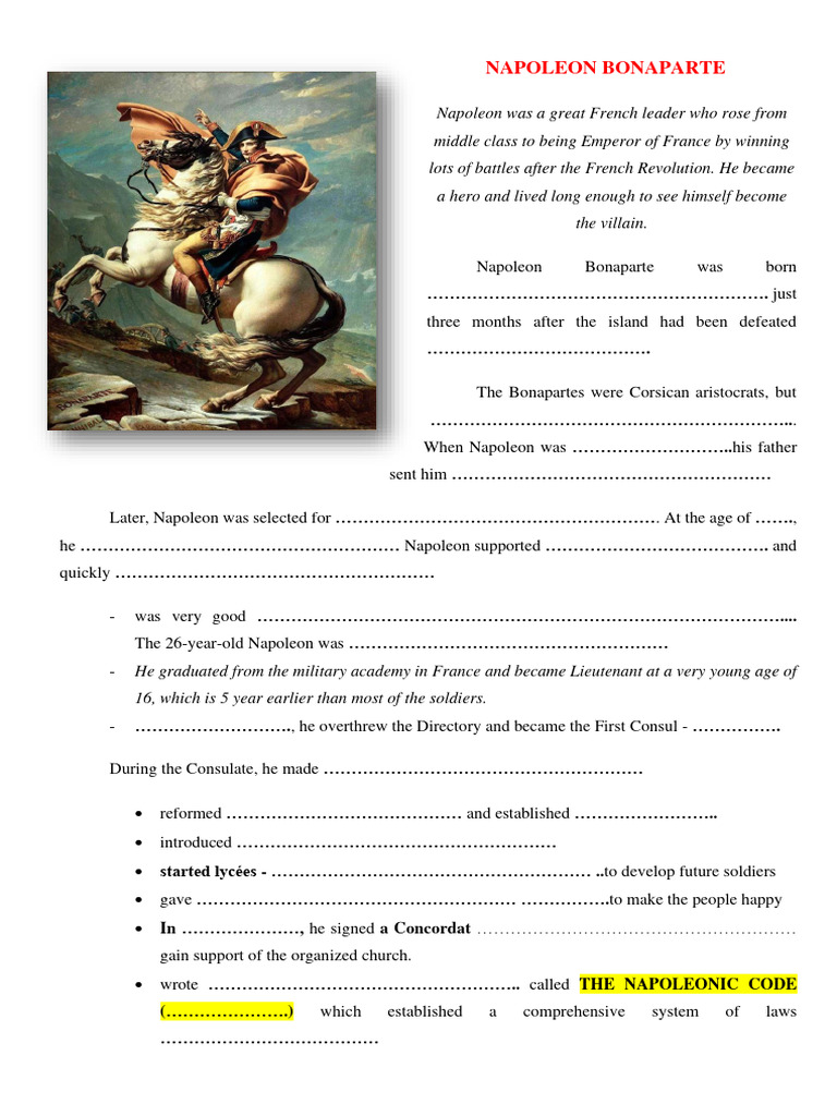 S - Napoleon Bonaparte | PDF | Napoleon | First French Empire