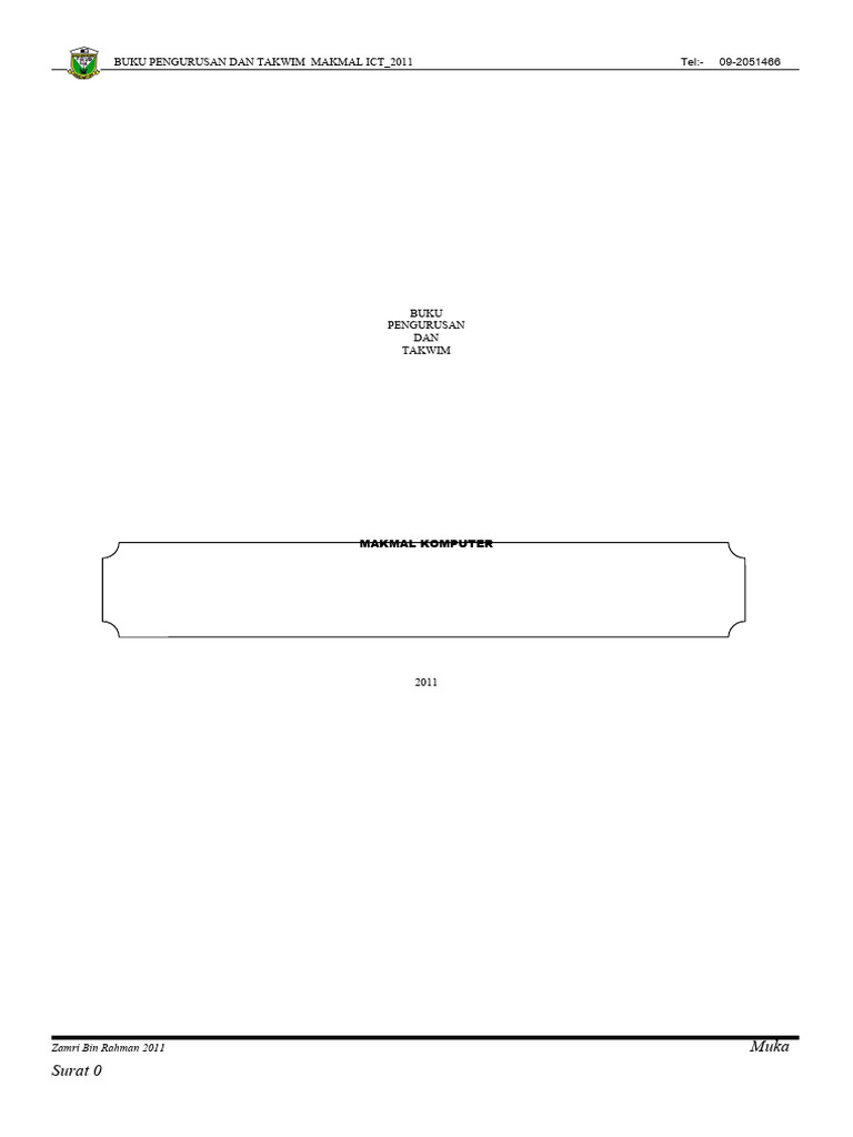 Contoh Buku Pengurusan Makmal Komputer | PDF